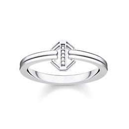 Thomas Sabo Silber-Ring mit Diamant - 73% | Größe 52 | Schmuck