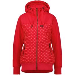 alife and kickin Alife & Kickin Jacke 'MaliaAK B' Damen Gr&ouml;&szlig;e XL braun / rot / wei&szlig; Sommerjacke