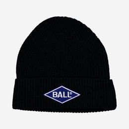 Ball Schwarze Mütze aus Merinowolle mit Logo