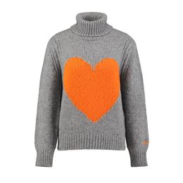 Key Largo Pullover 'Warm' Damen Gr&ouml;&szlig;e M graumeliert / hellorange
