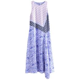 Cath Kidston Kleid Damen Gr&ouml;&szlig;e 50 dunkelblau / pastelllila / helllila / wei&szlig; Sommerkleid
