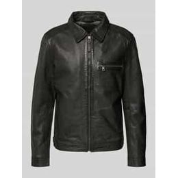 Gipsy Lederjacke mit Reißverschluss Modell 'Vintage Short'