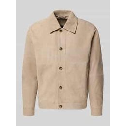Selected Homme Regular Fit Lederjacke aus echtem Ziegen-Velours Modell 'LANCE'