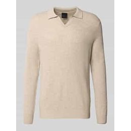 Bugatti Strickpullover mit Polokragen