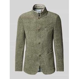 Roy Robson Slim Fit Sakko mit Stehkragen und Brusttasche