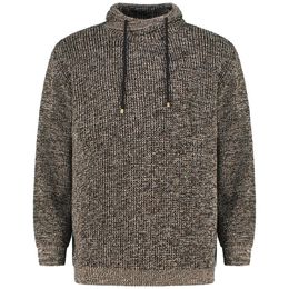 Gro&szlig;e Gr&ouml;&szlig;en Hajo Grobstrickpullover aus Baumwolle Farbe sand Gr&ouml;&szlig;e: 5XL