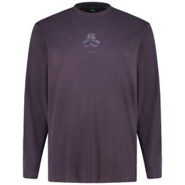 Große Größen BOSS Longsleeve aus Baumwolle Farbe lila Größe: 6XL
