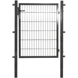 Zauneinzeltür Arvotec "ESSENTIAL", grau (anthrazit), B:100cm H:120cm, Metall, Tore, Breite: 100 - 120 cm, Höhe: 80 - 200 cm, zum Einbetonieren