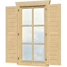 Skan Holz Fensterladen SKANHOLZ, beige (natur), Massivholz, Fensterl&auml;den