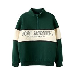 name it Sweatshirt "Poborde" in Grün/ Beige - 33% | Größe 134/140 | Kinder-sweatshirts-jacken
