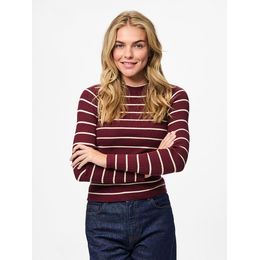 Pieces Longsleeve "Pcmira" in Bordeaux - 25% | Gr&ouml;&szlig;e S | Damen-tops