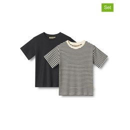 Wheat 2er-Set: Shirts "Fabian" in Beige/ Schwarz - 61% | Gr&ouml;&szlig;e 116 | Kinder-oberteile