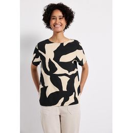 Street One Shirt in Schwarz/ Creme - 45% | Gr&ouml;&szlig;e 38 | Damen-tops