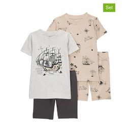 Carter's carter's 2er-Set: Pyjamas in Beige/ Braun/ Grau - 19% | Größe 98 | Kinder-waesche