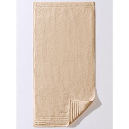 Handtuch Vossen Gr. 1, beige (sand), B:50cm L:100cm, Walkfrottee, 100% Baumwolle, Handt&uuml;cher