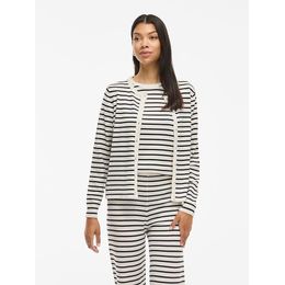 Vila Cardigan "Vilipsa" in Wei&szlig;/ Schwarz - 51% | Gr&ouml;&szlig;e S | Damen-pullover-cardigans