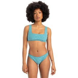 Bade-Shirt Quiksilver "Dark Roy", Damen, Gr. M, Cup B, blau (brittany blau), [Hauptmaterial] 6% Elasthan, 36% Polyester, 58% Polyester, Bikini-Oberteile