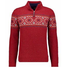 Rundhalspullover Ragman, Herren, Gr. 52, tango rot, 067, 80% Wool 20% Nylon, Pullover