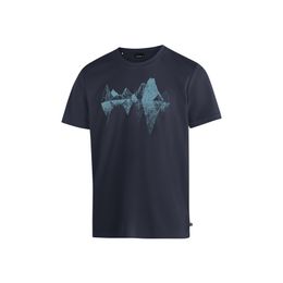 T-Shirt Maier Sports "Tilia Pique M", Herren, Gr. 3XL, blau (dunkelblau), 100% Polyester, Rundhals, Shirts T-Shirt, Herren Funktionsshirt, Freizeitshirt mit Aufdruck