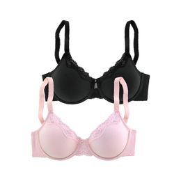 Petite Fleur Bra female Pink, Black size 75