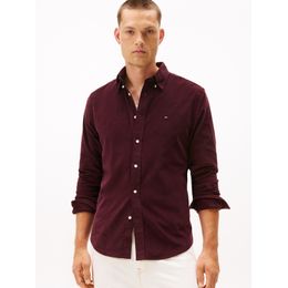 Tommy Hilfiger Herren Langarmhemd "SOLID CORDUROY SHIRT"deep burgundy, Gr. XXL, unifarben, Web, Obermaterial: 100% Baumwolle, Hemden, Regular fit