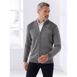 Strickjacke CLASSIC, Herren, Gr. 50, grau, 100% Polyacryl, meliert, Strickjacken Strickjacke, Topseller