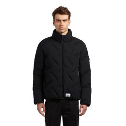 Steppjacke Khujo "CLOVER", Herren, Gr. L, schwarz, Web, Obermaterial: 100% Polyester. Futter: 100% Nylon. Wattierung: 100% Polyester, unifarben, figurumspielend hüftlang, Jacken, mit hochwertiger Prägung