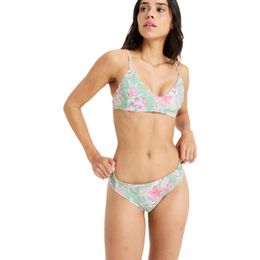 Bikini-Hose Roxy "Hibiscus Island", Damen, Gr. M, US-Gr&ouml;&szlig;en, basil kartofeel swim, [Hauptstoff] 85% Polyester, 15% Elasthan, Badehosen Bikini-Hose
