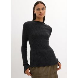 bonprix Pullover aus superfeiner Merinowolle, grau, Merino
