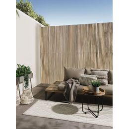 benuta Basic In- & Outdoor-L&auml;ufer Flora Cream 80x250 cm - Teppich f&uuml;r Balkon, Terrasse & Garten