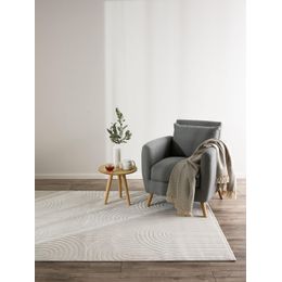 benuta Basic Kurzflor Teppich Claire Cream 120x170 cm - Moderner Kurzflor-Teppich f&uuml;r Wohnzimmer