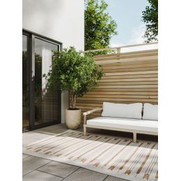 benuta Basic In- & Outdoor-Teppich Kaleo Cream/Beige 80x150 cm - Teppich f&uuml;r Balkon, Terrasse & Garten