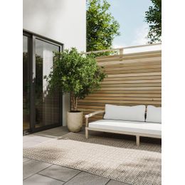 benuta Basic In- & Outdoor-Teppich Kaleo Cream/Beige 80x150 cm - Teppich f&uuml;r Balkon, Terrasse & Garten