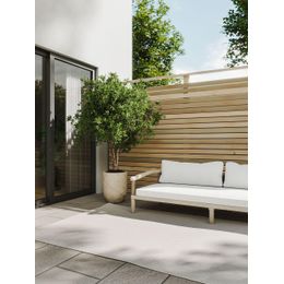 benuta Basic In- & Outdoor-Teppich Lou Wei&szlig; 80x150 cm - Teppich f&uuml;r Balkon, Terrasse & Garten