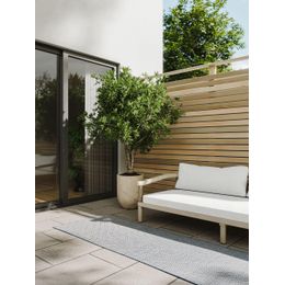benuta Basic In- & Outdoor-Teppich Lou Blau 70x200 cm - Teppich f&uuml;r Balkon, Terrasse & Garten