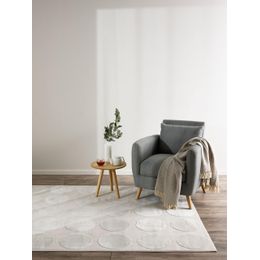 benuta Basic Kurzflor Teppich Claire Cream 120x170 cm - Moderner Kurzflor-Teppich f&uuml;r Wohnzimmer