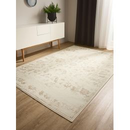 benuta Basic Teppich Suki Cream/Beige 60x120 cm - Vintage-Stil Teppich im Used-Look