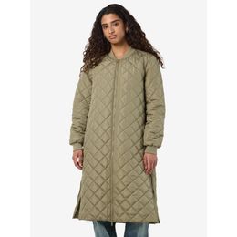 Steppmantel Noisy may "NMGILLY QUILTED COAT FWD NOOS", Damen, Gr. L (40), mermaid, Steppware, Obermaterial: 100% Polyester, unifarben, knieumspielend, Rippbündchen, Mäntel