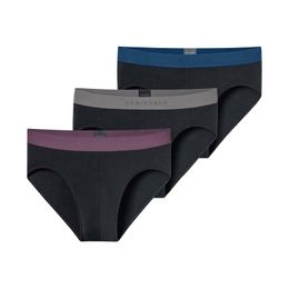 3 Schiesser Rio-Slips - Herren - Gr. L/6 - schwarz