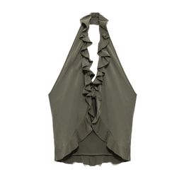 No Matter What Blusentop Damen Gr&ouml;&szlig;e M khaki