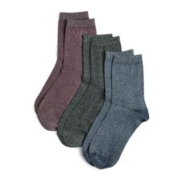 Pieces Socken 'PCSHIRLEY' Damen Gr&ouml;&szlig;e 36/41 saphir / anthrazit / weinrot