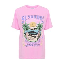 Saint Tropez T-Shirt Damen Gr&ouml;&szlig;e L gelb / gr&uuml;n / flieder / schwarz