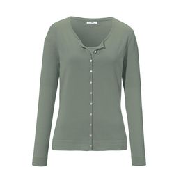 Peter Hahn - Twinset aus 100% SUPIMA -Baumwolle, gr&uuml;n, Gr. 44 / L - Baumwolle