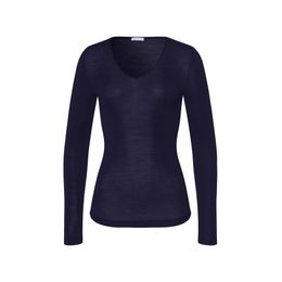 Hanro Longsleeve ' Woolen Silk ' Damen Gr&ouml;&szlig;e XL nachtblau