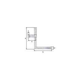 Fensterl.-Winkelb.L.250x200mm B.30mm S.3mm STA galv.gelb verz.L ger.GAH ; GAH Alberts (313319)