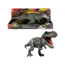 Mattel Jurassic World Rebirth Power Devour Tyrannosaurus Rex, Spielfigur mit Lichtern und Ger&auml;uschen