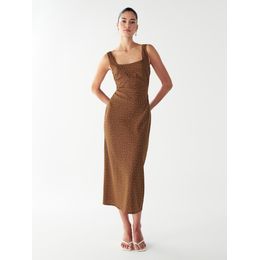 Willa Kleid 'HALLEE' Damen Gr&ouml;&szlig;e 38 braun / wei&szlig; Winterkleid