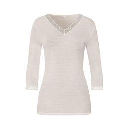 Hanro Sleepshirt ' Woolen Lace ' Damen Gr&ouml;&szlig;e L wei&szlig;
