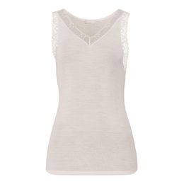 Hanro Tr&auml;gertop ' Woolen Lace ' Damen Gr&ouml;&szlig;e S wei&szlig; / offwhite
