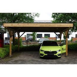 LENNECARport, Doppelcarport mit Flachdach Modell "Hockenheim"